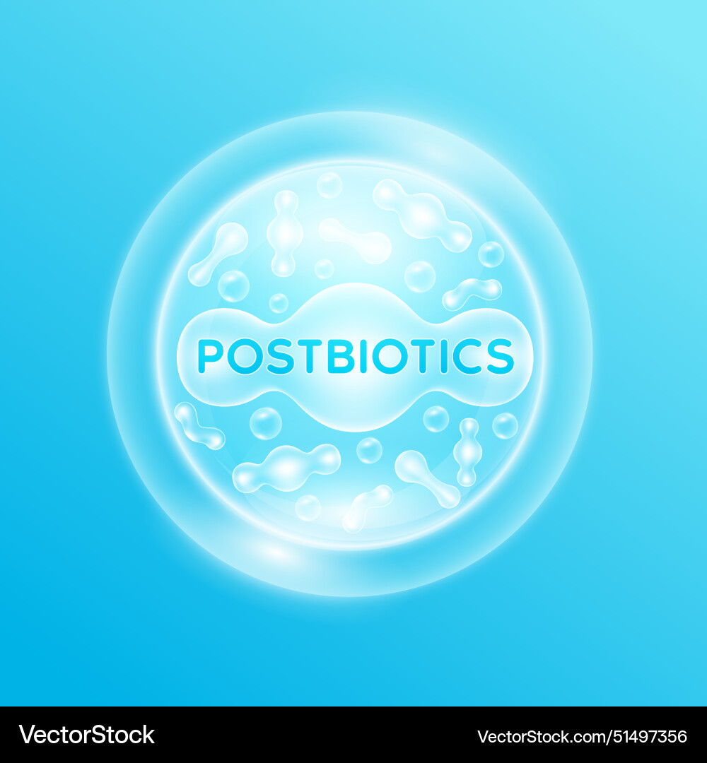 Postbiotics bacteria blue good bacterial Vector Image