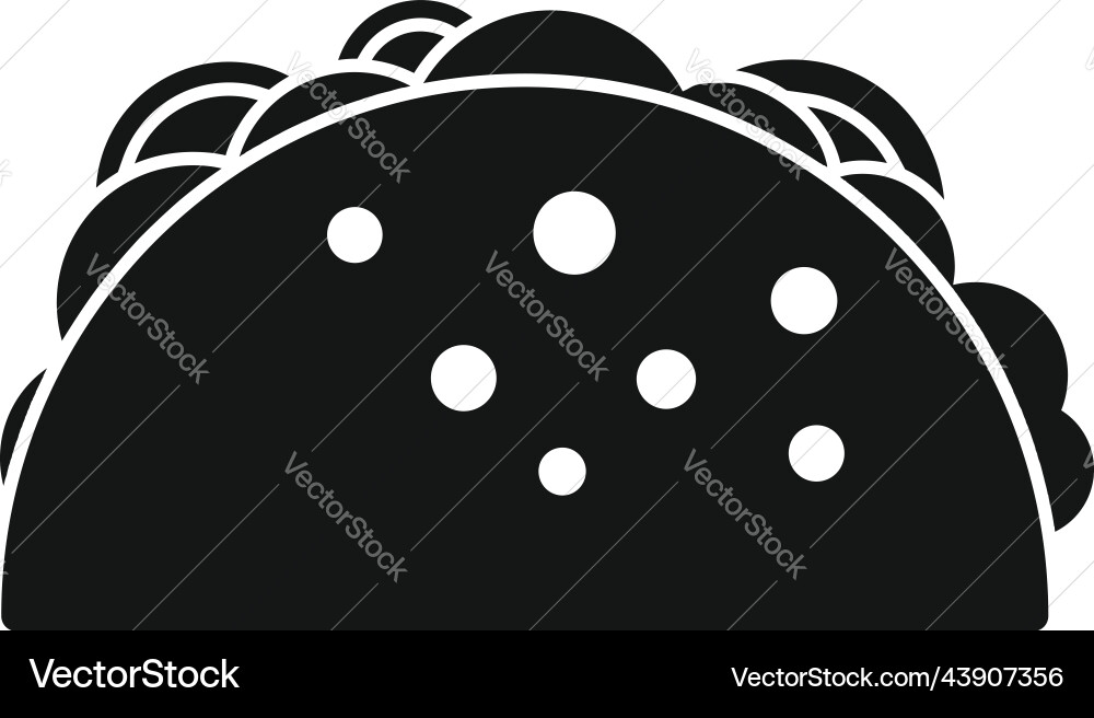 Taco icon simple tortilla food Royalty Free Vector Image