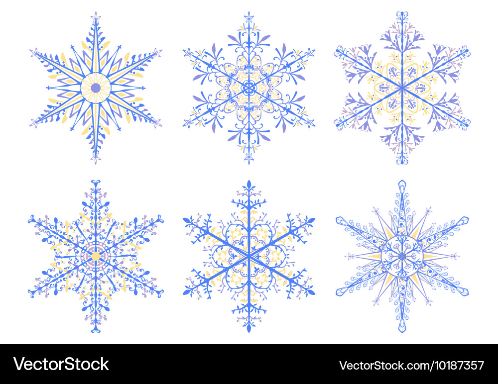 Christmas snowflakes Royalty Free Vector Image