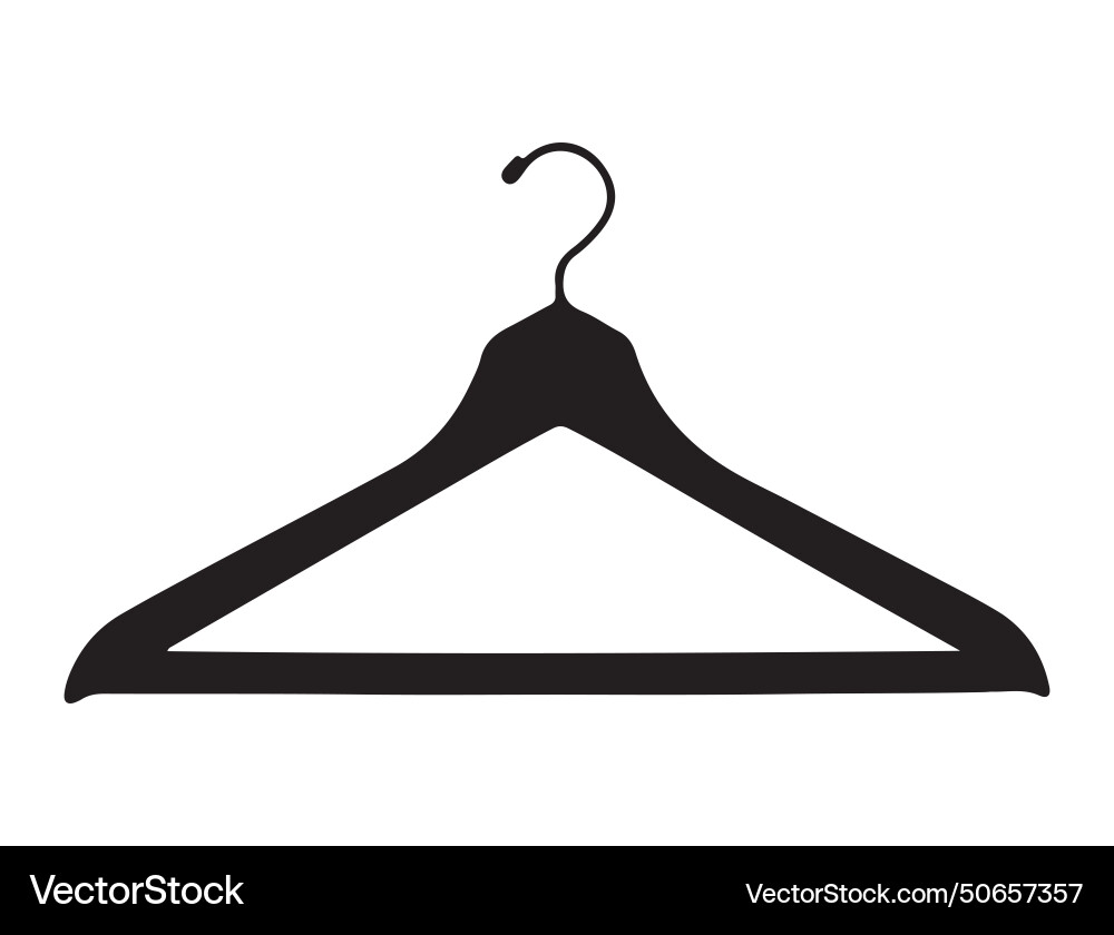Clothing hanger silhouette art Royalty Free Vector Image
