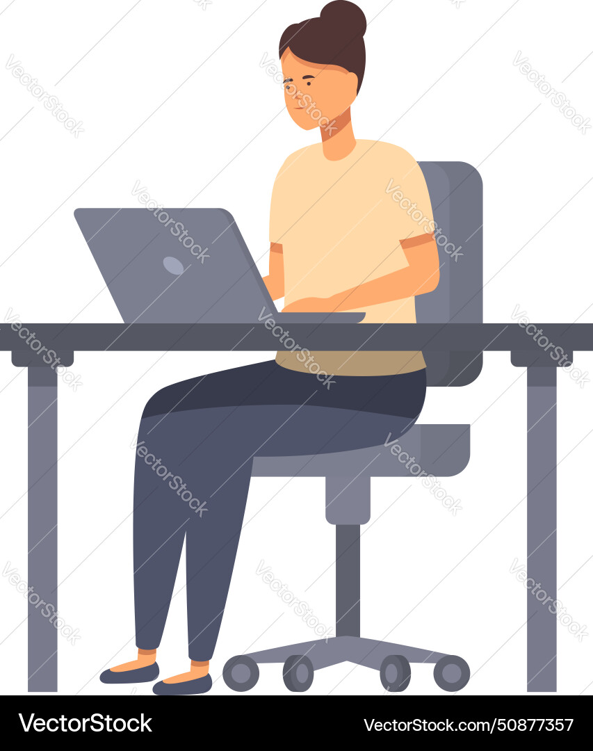 Daily routine office working icon cartoon Vector Image