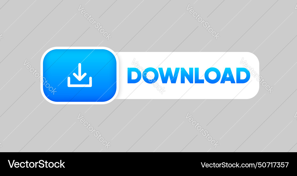 Download button 3d style for website Royalty Free Vector