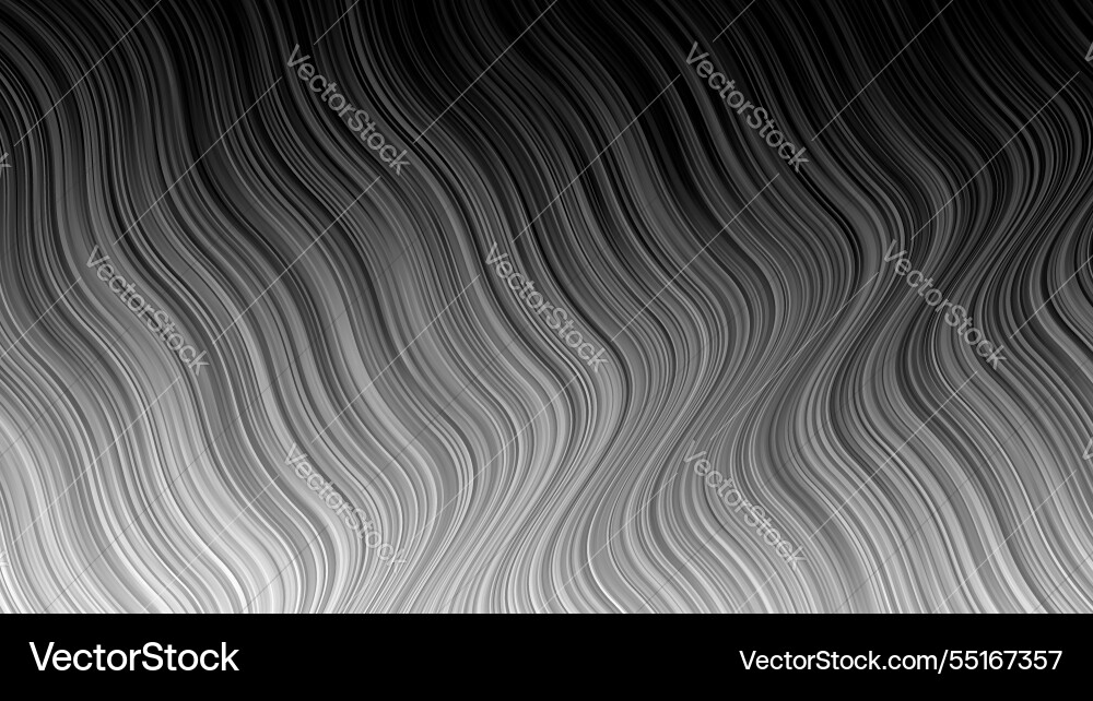 Dynamic flowing effect black and white striped Vector Image