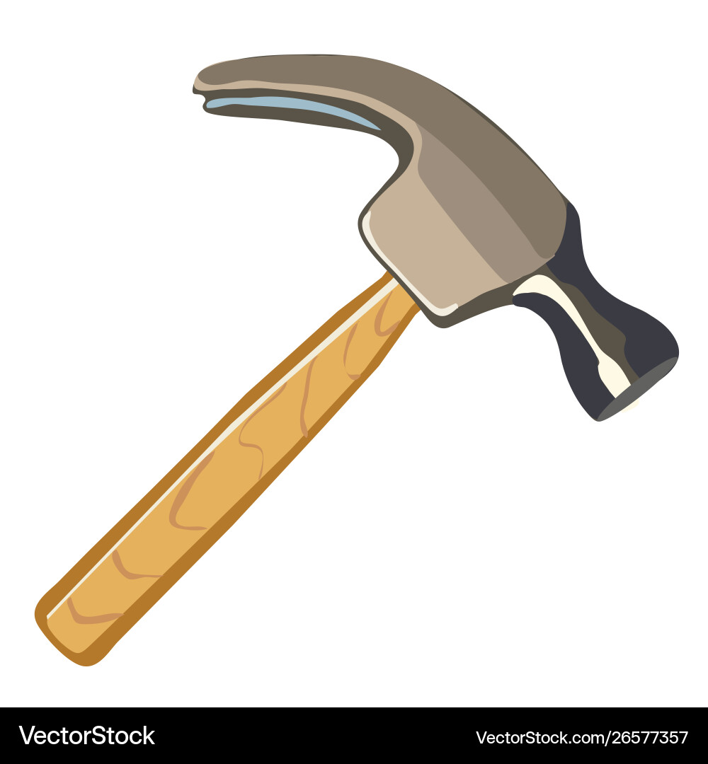 Hammer isolated on white background cartoon Vector Image