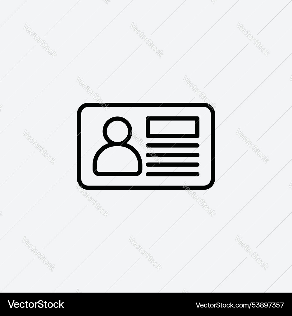 Identity card icon set Royalty Free Vector Image