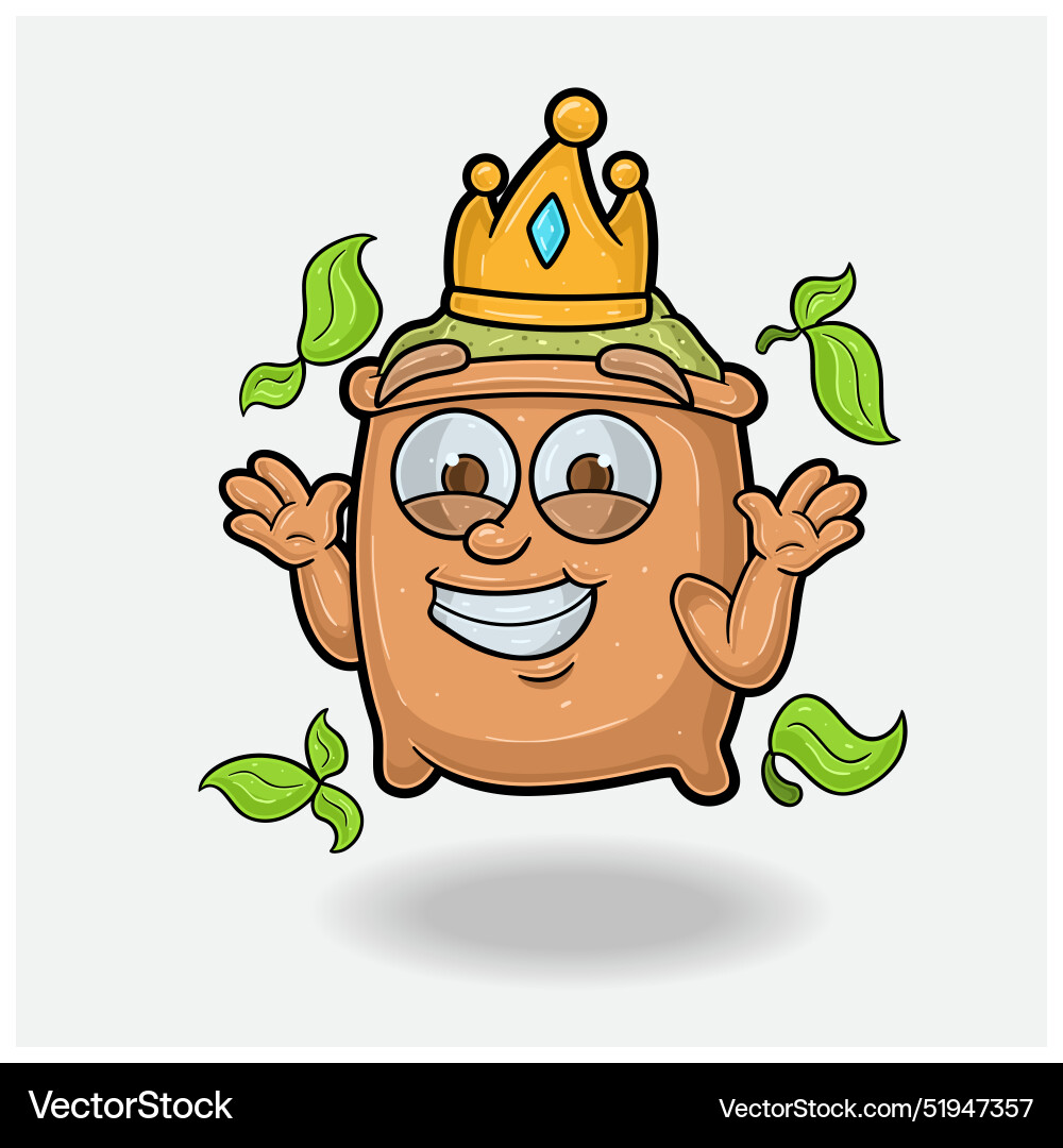 Matcha cartoon with dont know smile expression Vector Image