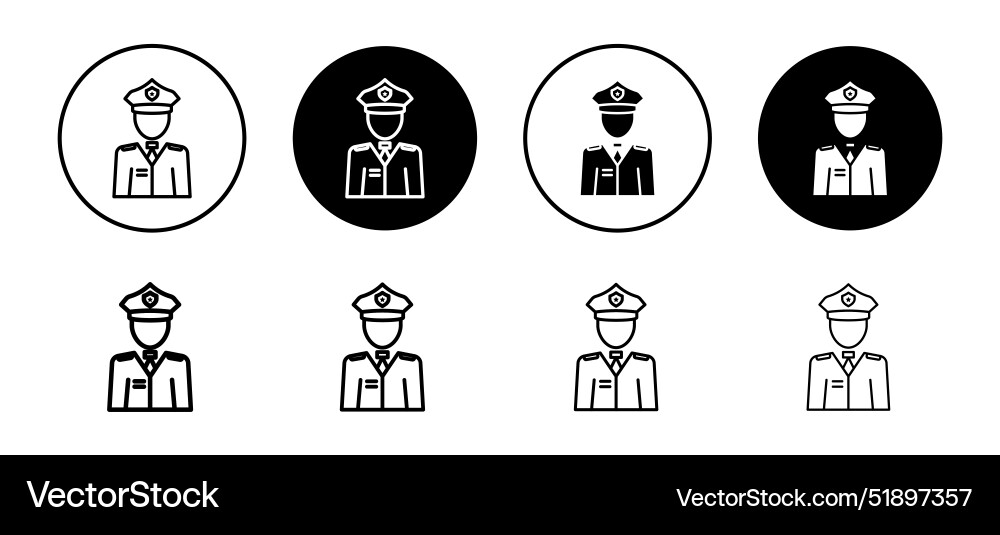 Policeman icon highlighting law enforcement Vector Image