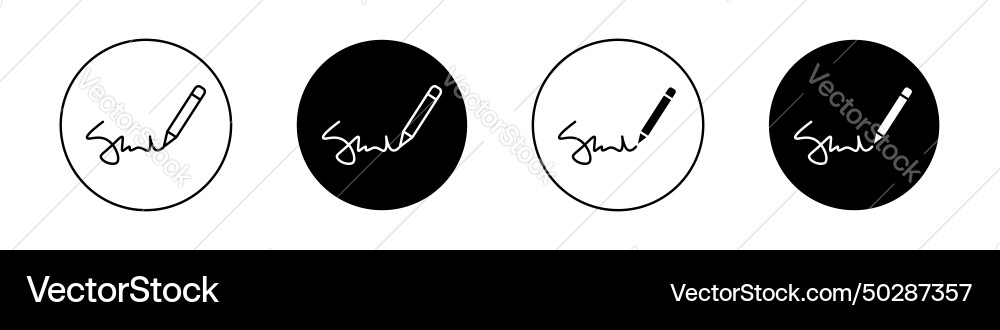 Signature icon Royalty Free Vector Image - VectorStock