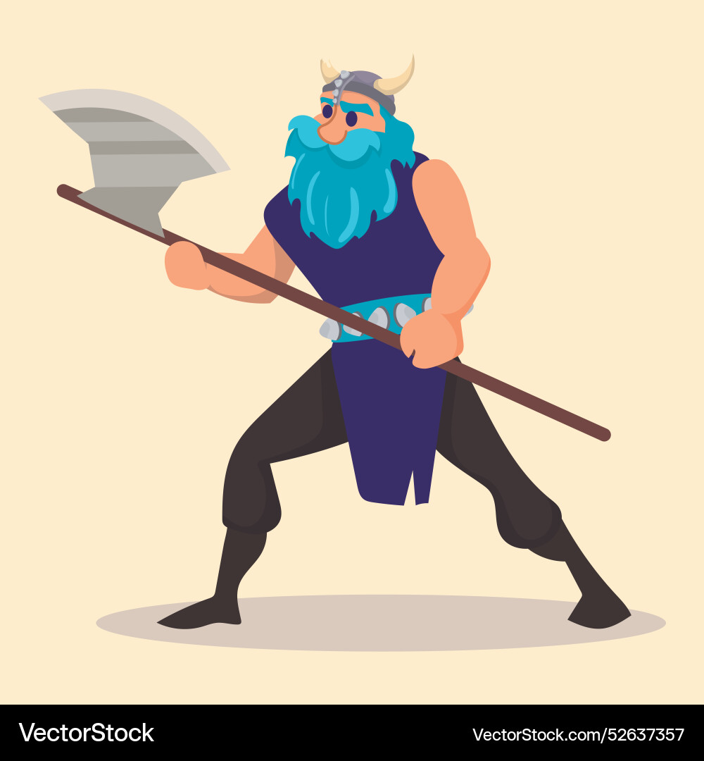Viking cartoon character Royalty Free Vector Image