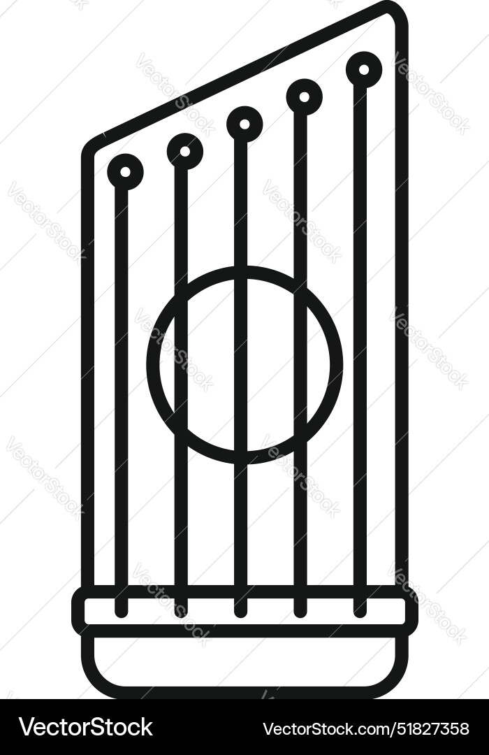 Ancient greek lyre string instrument depicting Vector Image