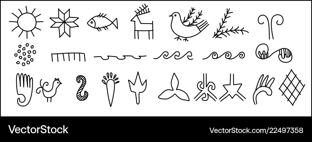 Ancient symbols Royalty Free Vector Image - VectorStock