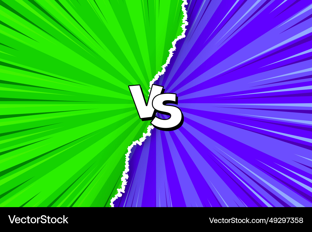 Cartoon comic background fight versus comics Vector Image