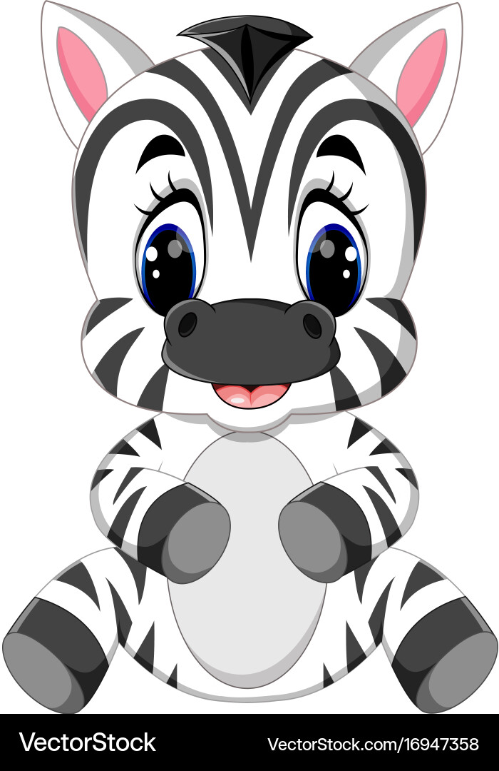 Cartoon zebra Royalty Free Vector Image - VectorStock