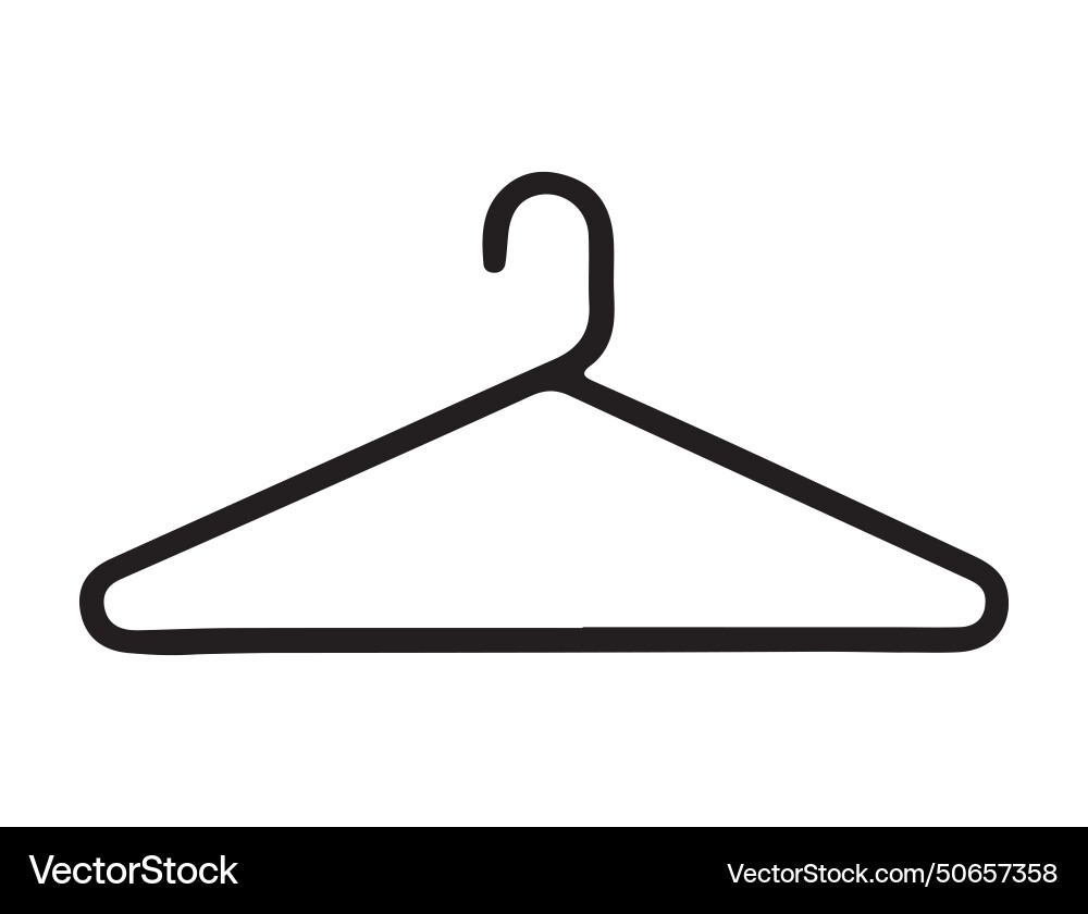 Clothing hanger silhouette art Royalty Free Vector Image