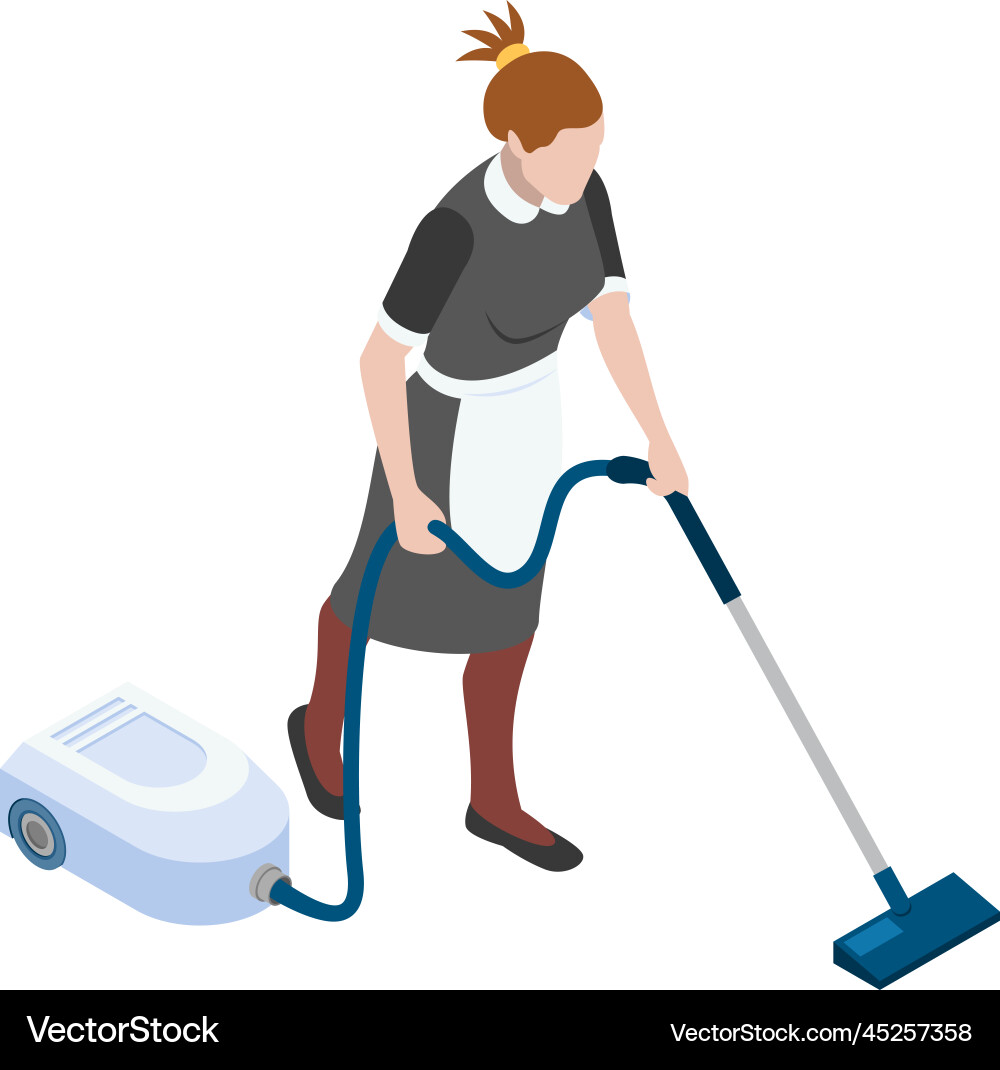 Housemaid isometric Royalty Free Vector Image - VectorStock