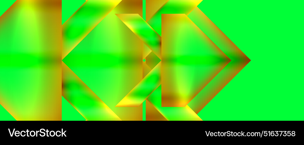 Neon color abstract geometric shapes background Vector Image