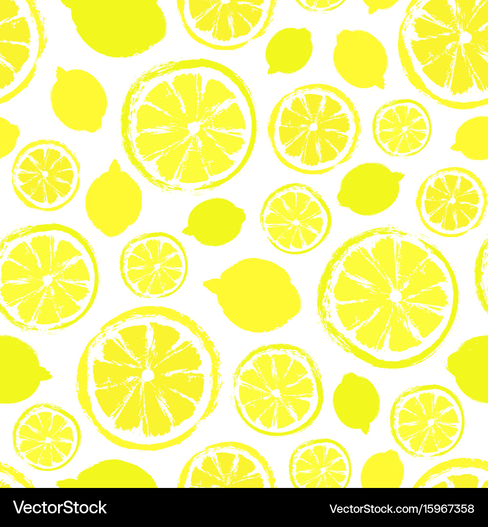 Sliced Lemons Pattern Royalty Free Vector Image