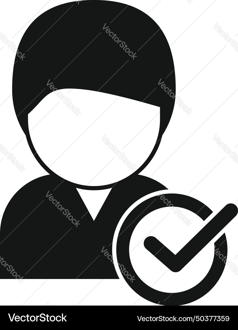 Approved client icon simple people team Royalty Free Vector