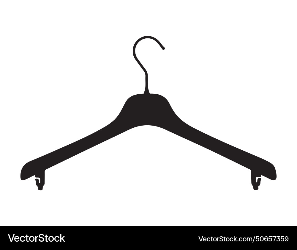 Clothing hanger silhouette art Royalty Free Vector Image