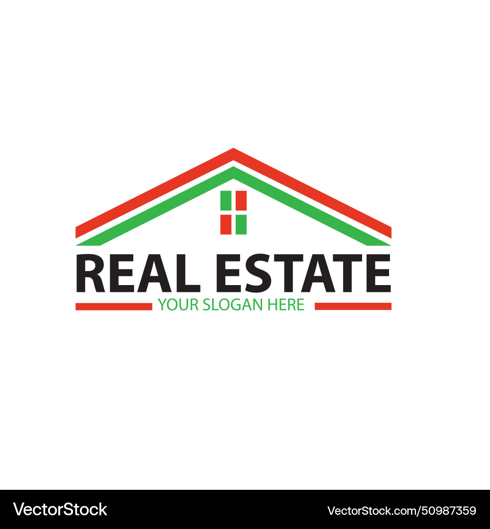 Initial letter real estate logo image Royalty Free Vector