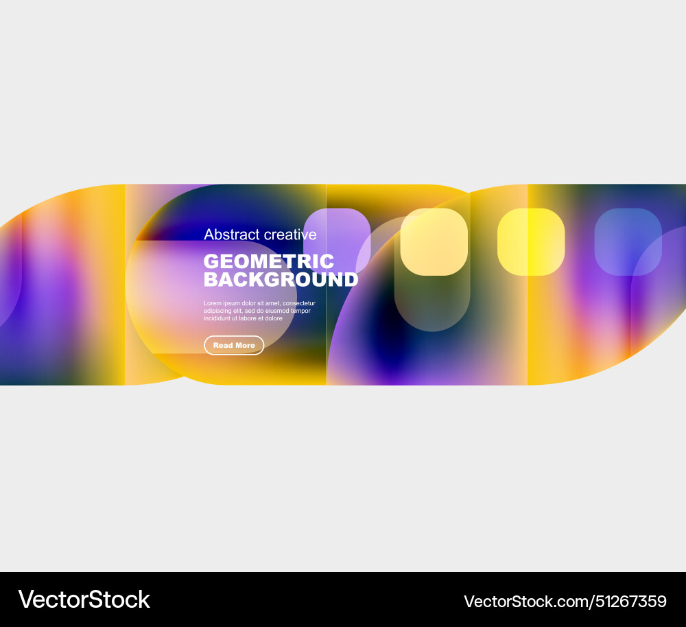 Round triangle and round square composition Vector Image