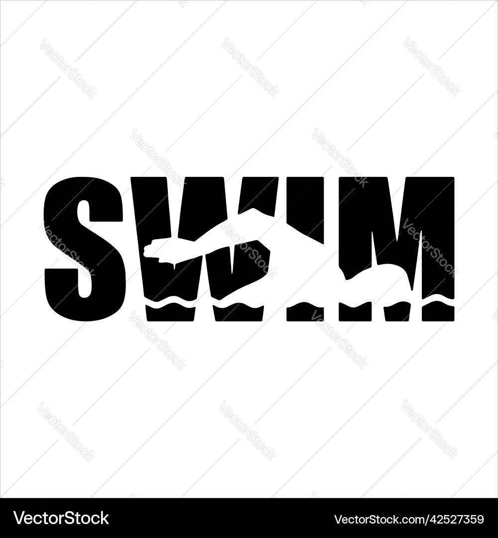 Swimming sport swimmer Royalty Free Vector Image