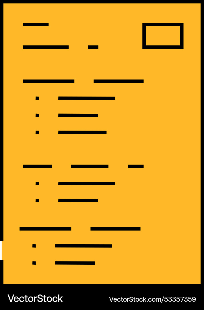 Test exam paper document icon color Royalty Free Vector