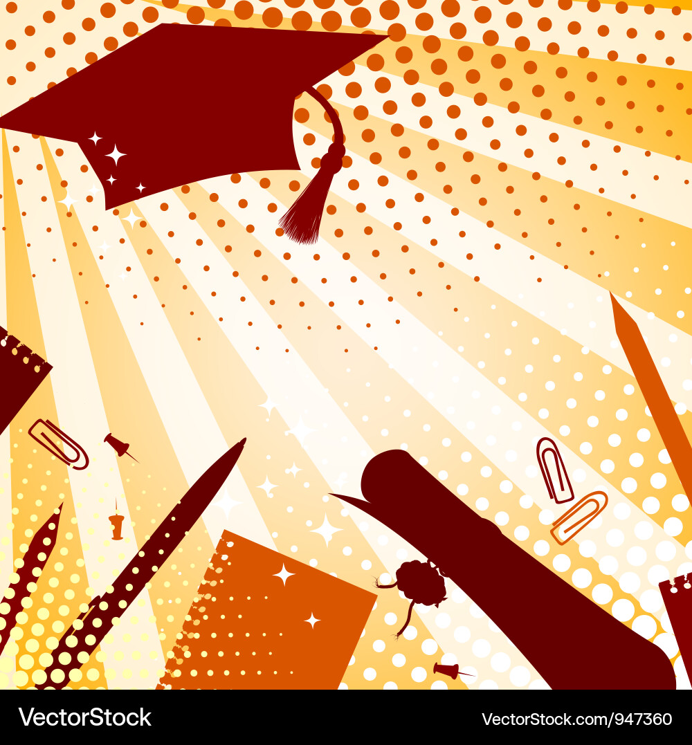 Academic Background with Stationery Royalty Free Vector