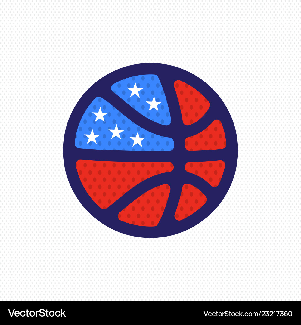 American Basketball Logo Royalty Free Vector Image