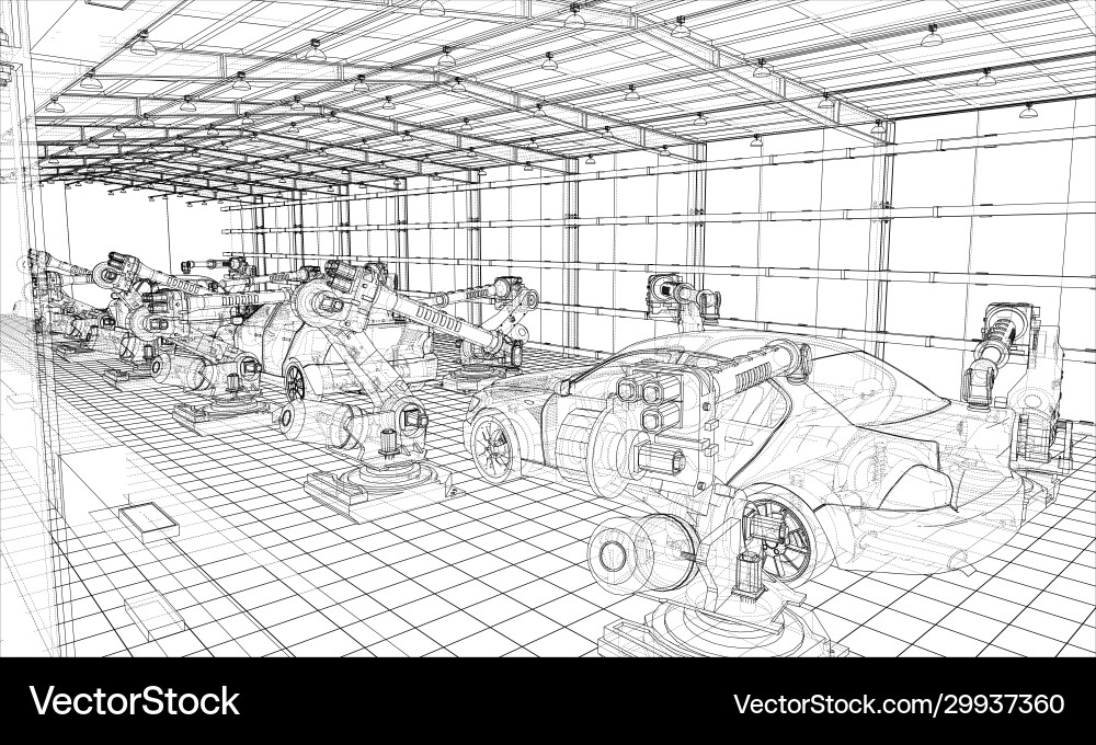 Assembly motor vehicle Royalty Free Vector Image