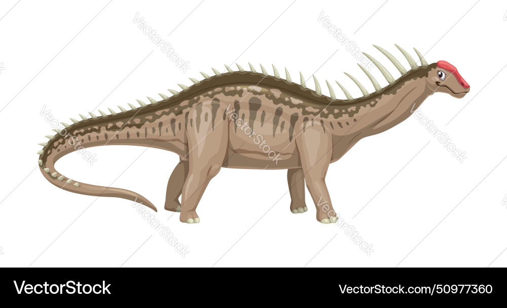 Cartoon dicraeosaurus dinosaur character Vector Image