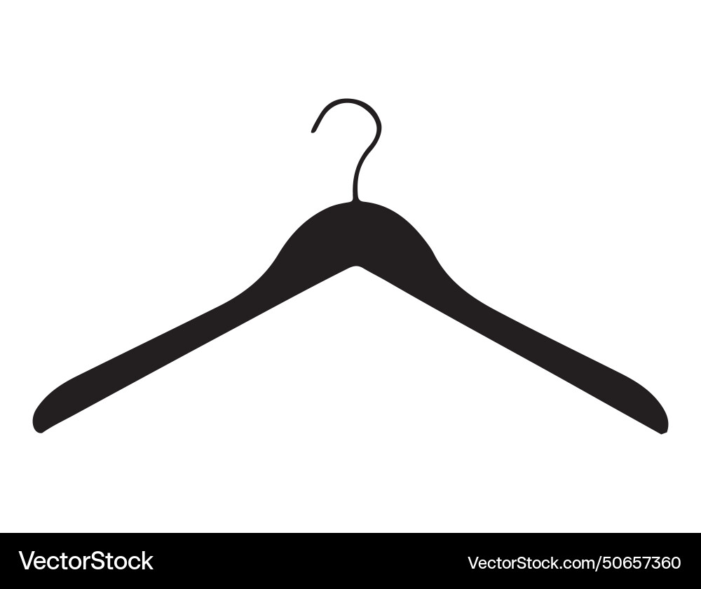 Clothing hanger silhouette art Royalty Free Vector Image
