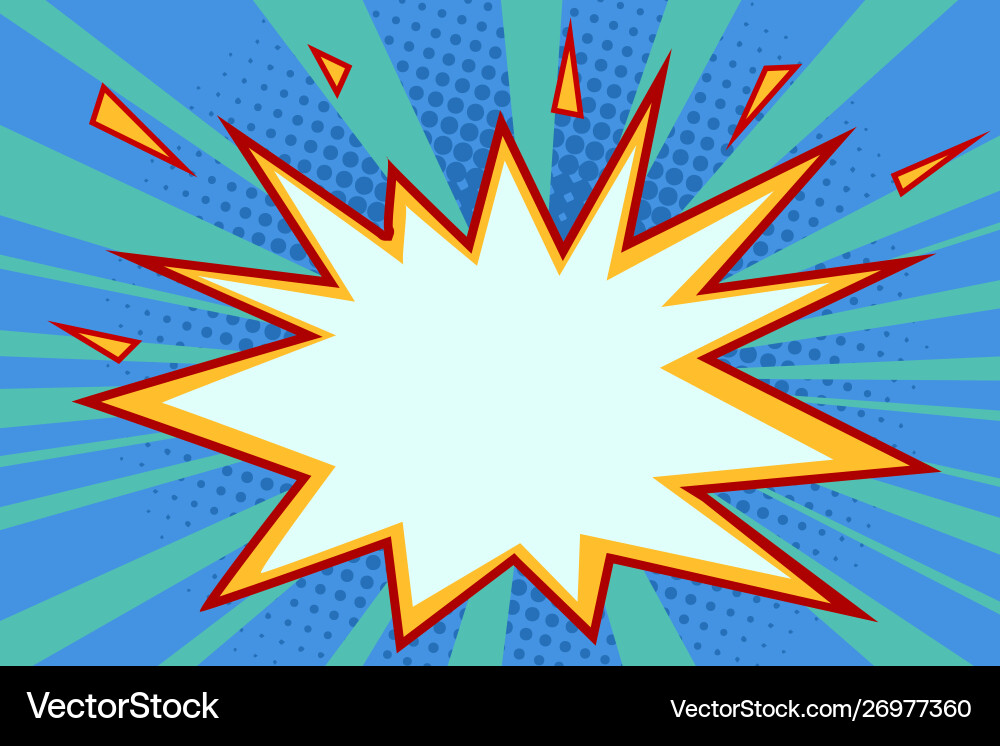 Comic explosion background Royalty Free Vector Image