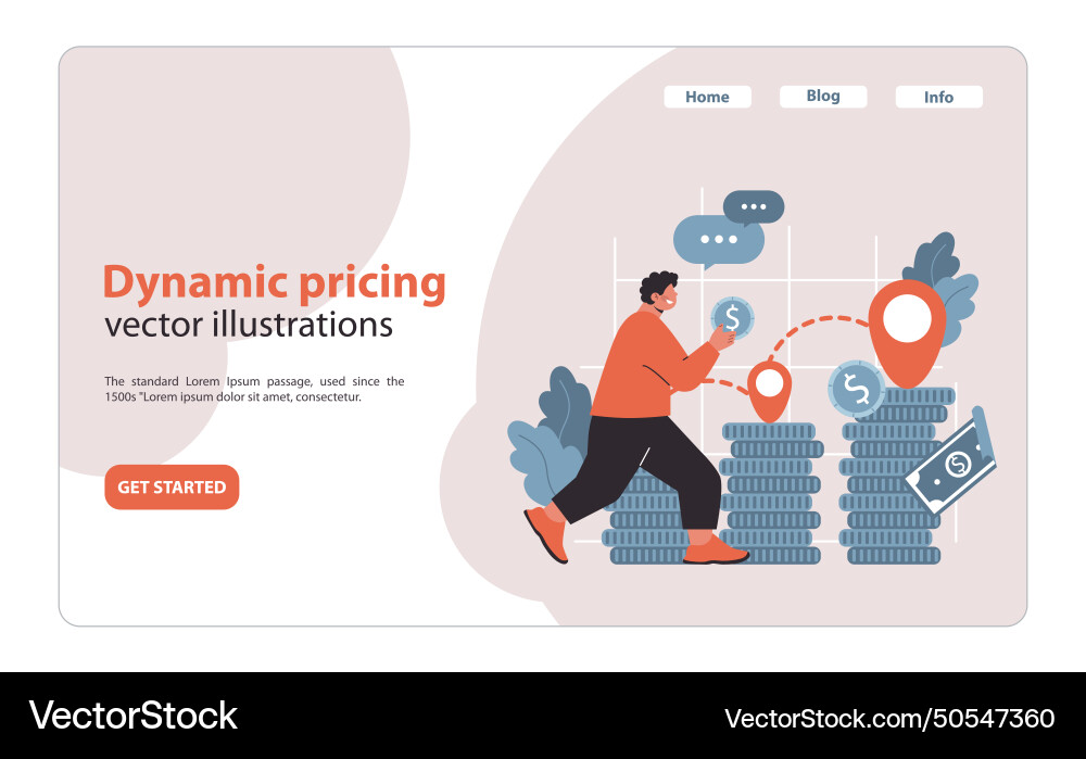 Dynamic Pricing Strategy An Agile Approach Vector Image