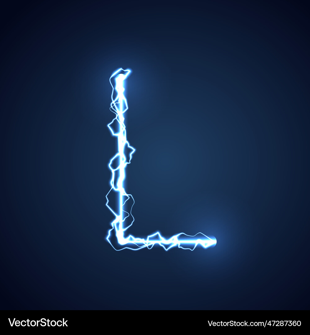 The Letter L In Blue
