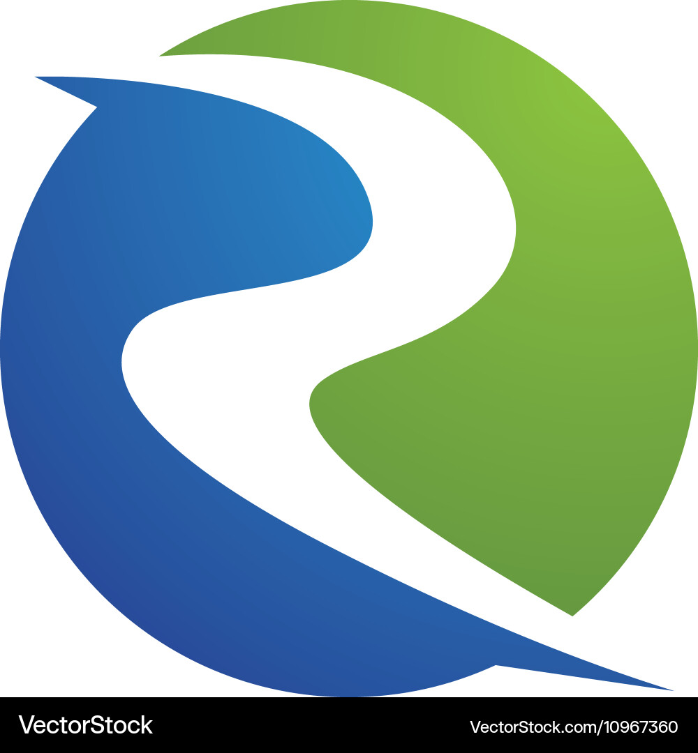 Fluid River Logo Royalty Free Vector Image - VectorStock