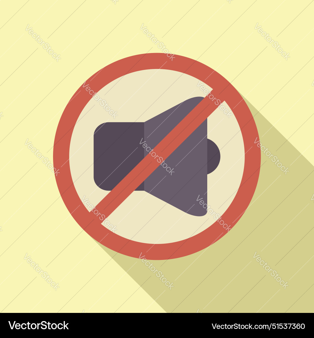 No sound sign representing silence Royalty Free Vector Image