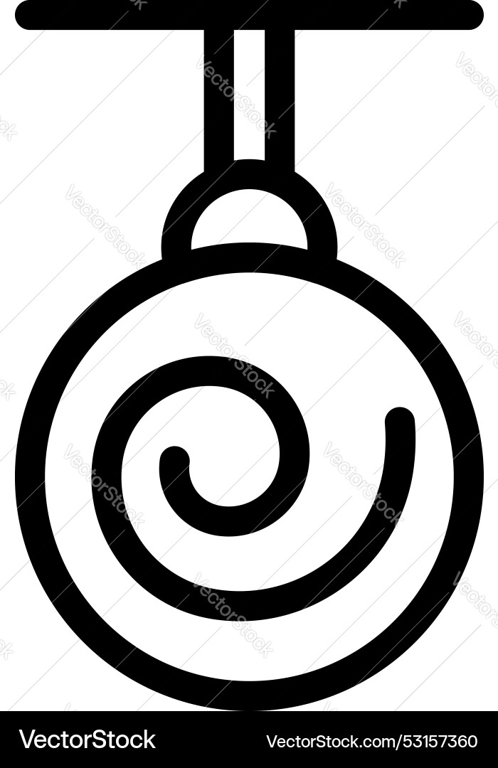 Round hypnosis tool icon hanging showing spiraling
