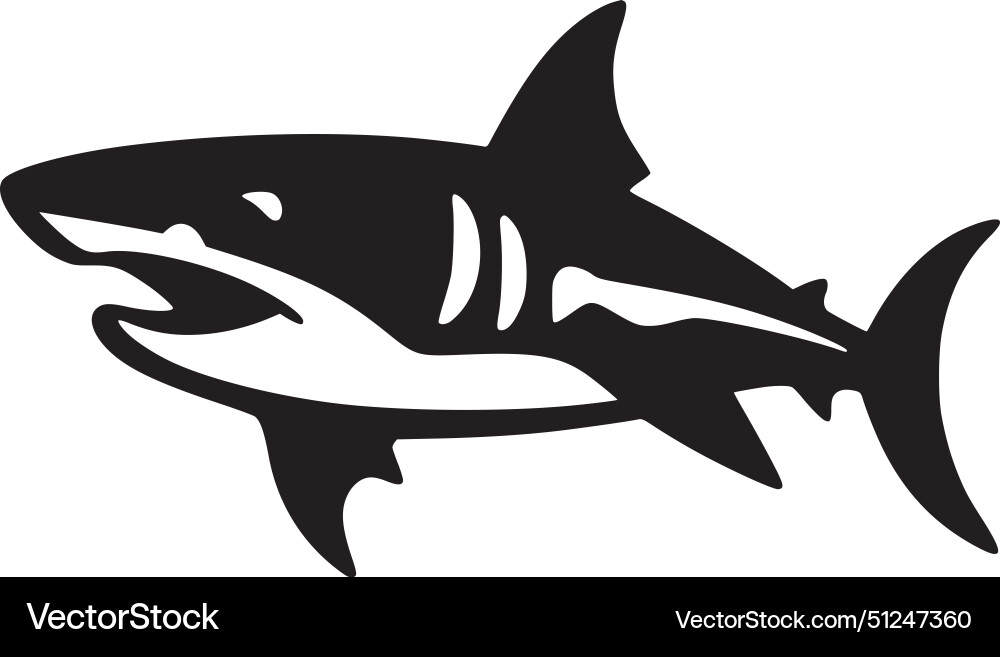 Shark - black and white isolated icon Royalty Free Vector