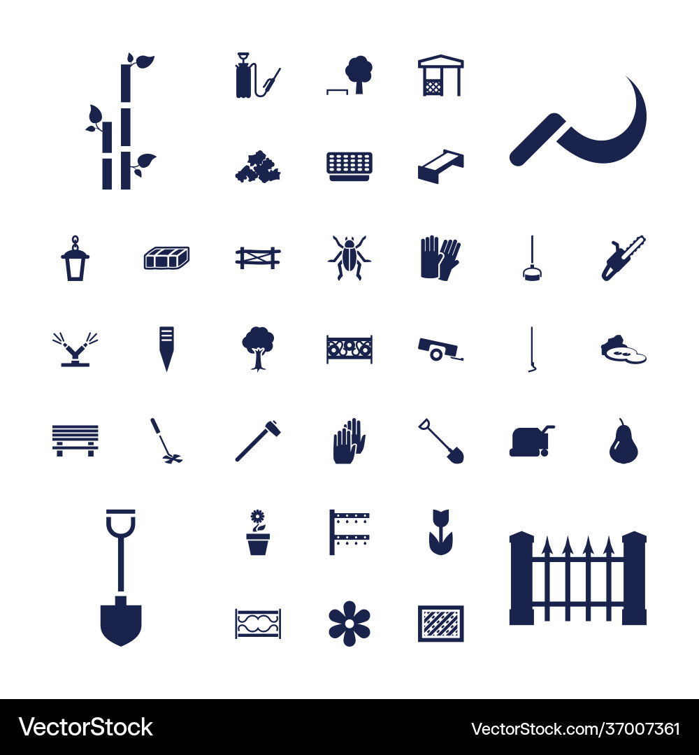 37 garden icons Royalty Free Vector Image - VectorStock