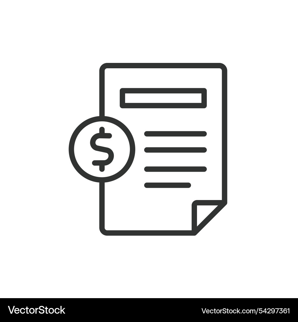 Contract business icon in line design Royalty Free Vector