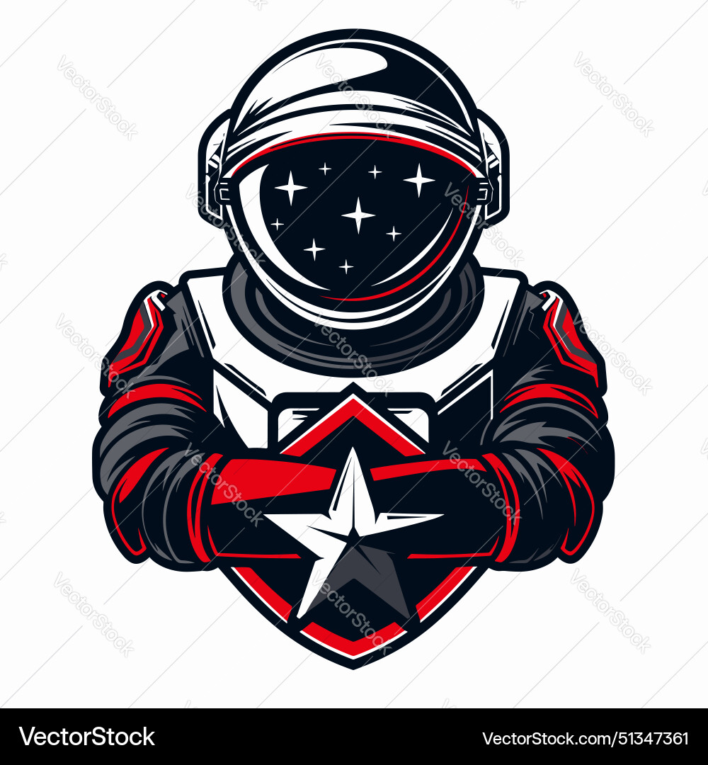 Esport logo astronaut spaceman icon sticker Vector Image
