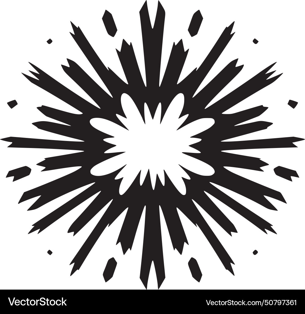 Explosion - minimalist and flat logo Royalty Free Vector