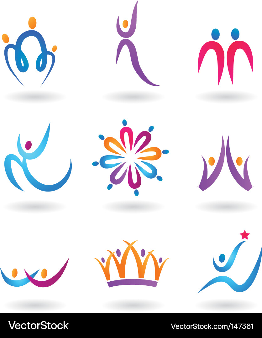 Human Silhouettes Collection Royalty Free Vector Image