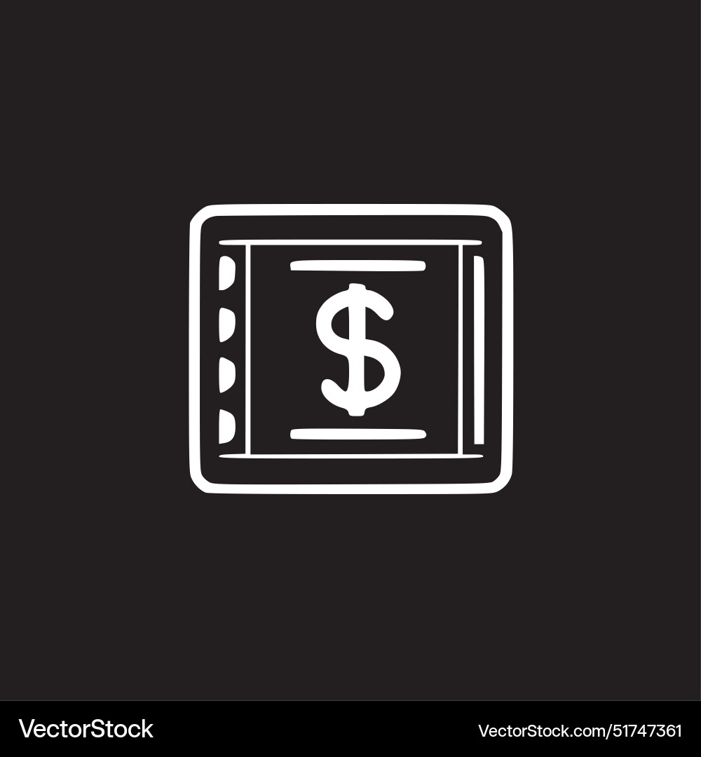 Money - black and white Royalty Free Vector Image