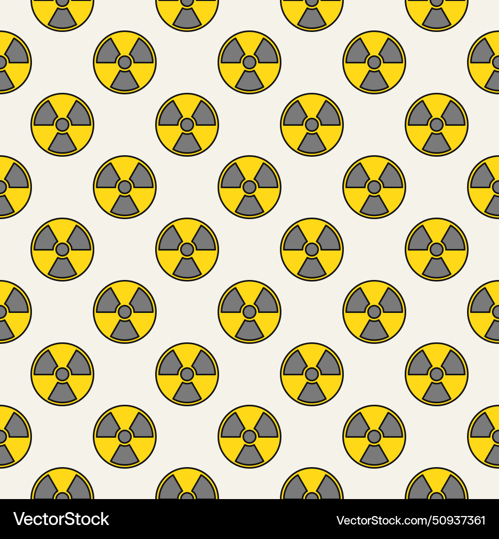 Radioactive hazard warning modern colored Vector Image