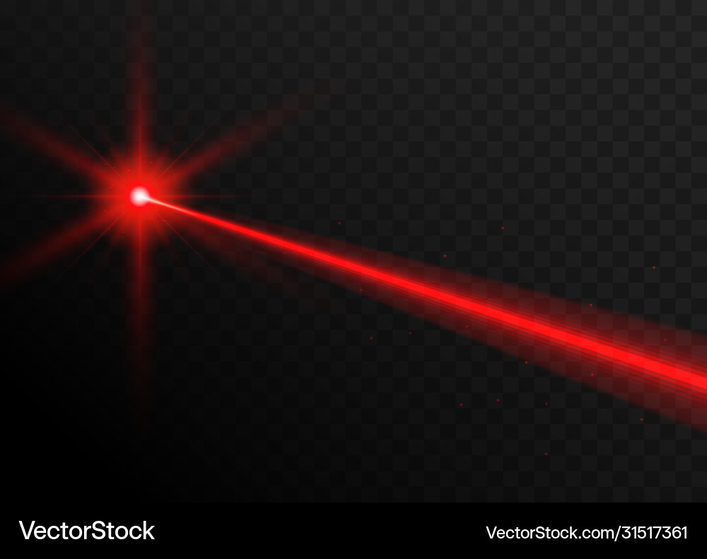 Red Laser Beam Shine Effect Royalty Free Vector Image