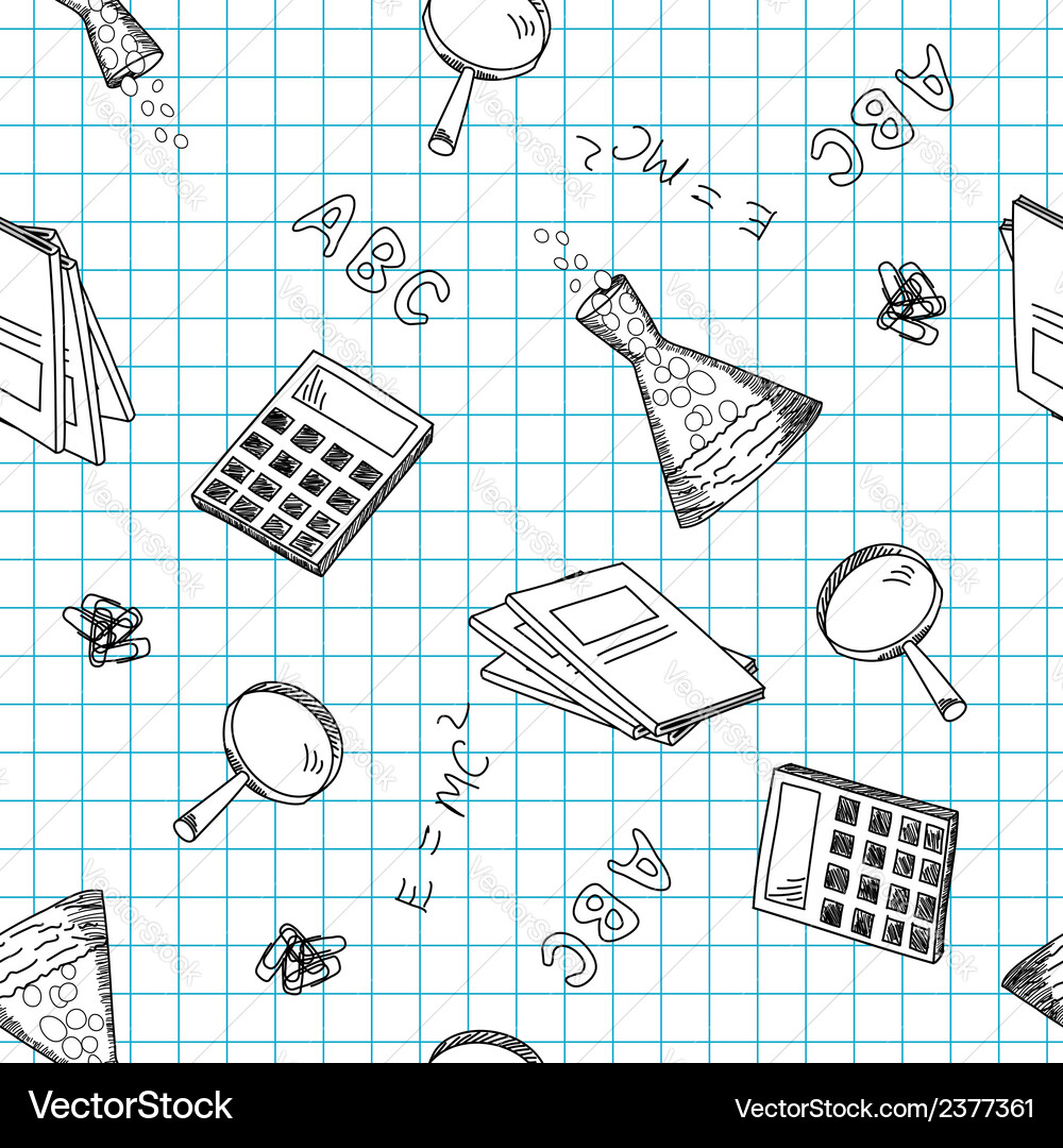 School seamless Royalty Free Vector Image - VectorStock