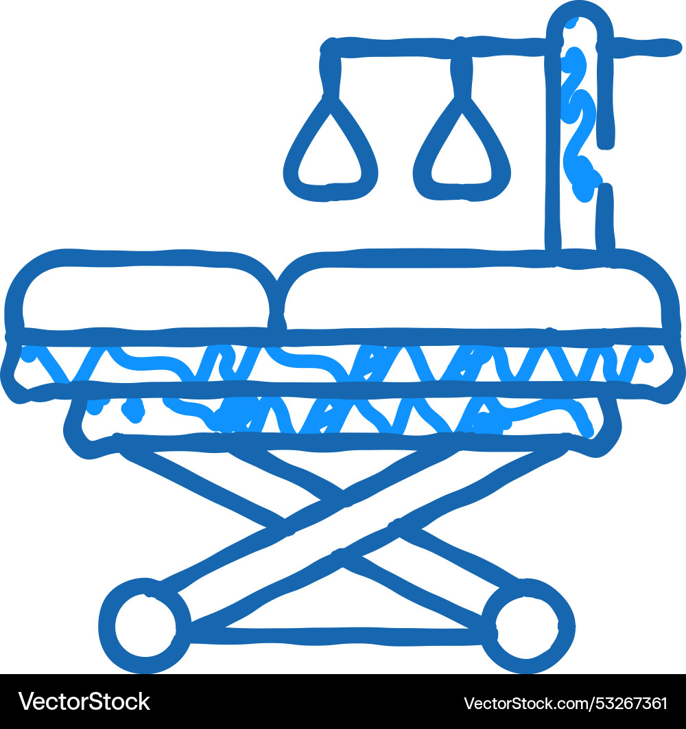 Stretcher medical tool for patient transportation Vector Image