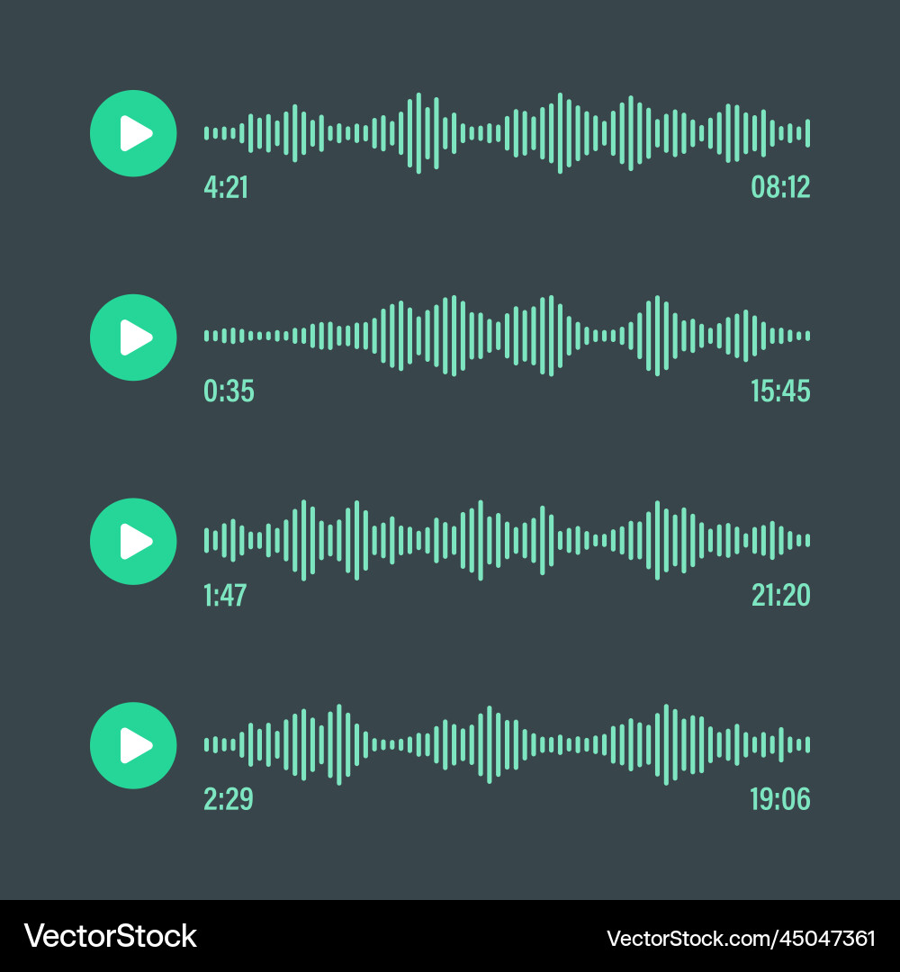 Voice message social media chat conversation Vector Image